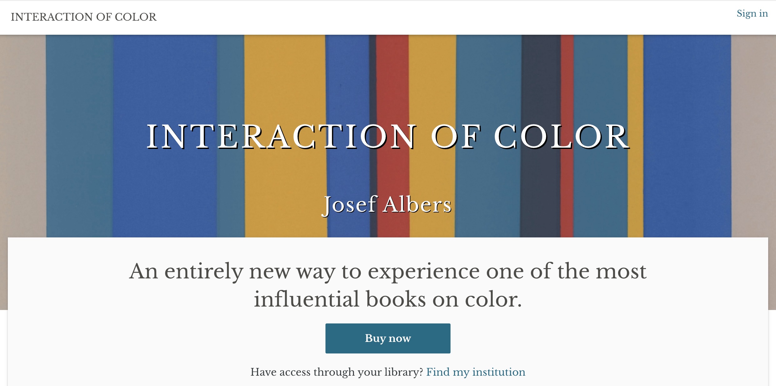 Interaction of Color: From App to Complete Digital Edition